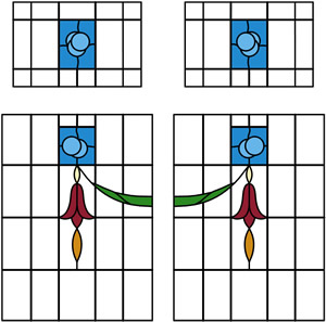 Stained Glass Landing Windows