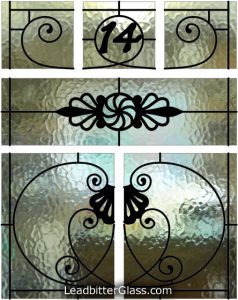 Leaded Glass Iron Effect Design - London
