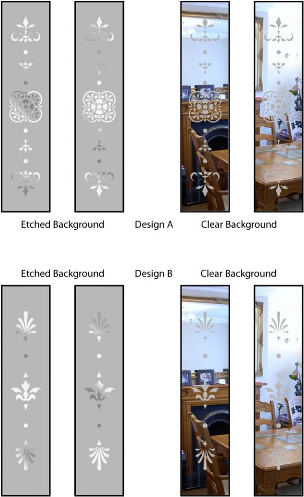 Victorian Etched Glass Designs - Kensington London