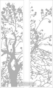 Etched Glass Tree Branches - New Forest