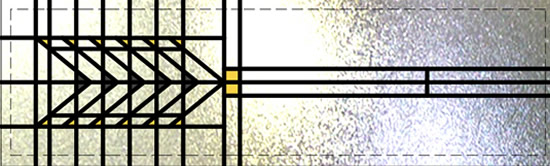 FLW Overlay Stained Glass Door - Surrey