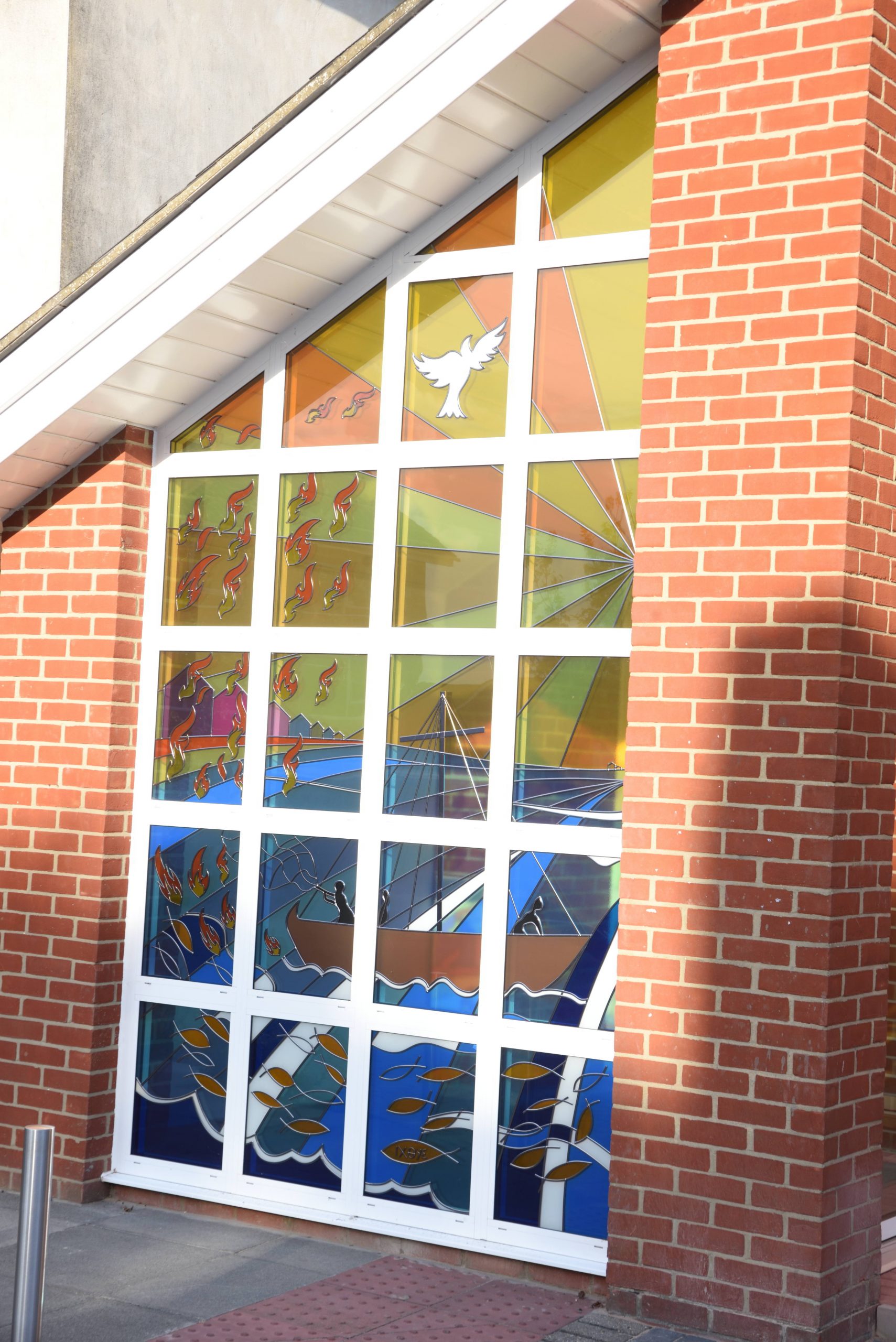 Church Overlay Stained Glass - Southend