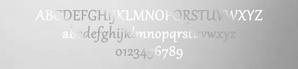 Etched Glass Fonts