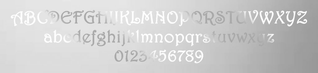 Etched Glass Fonts