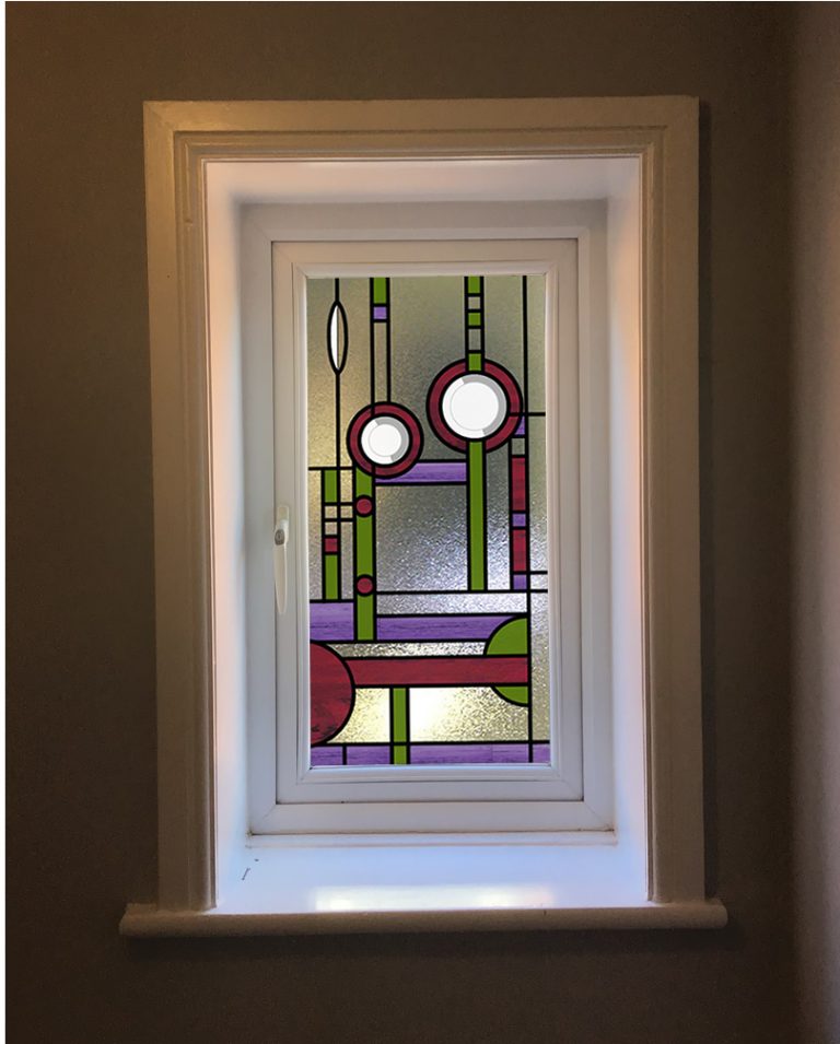 Abstract Mackintosh Stained Glass Window - Bolton