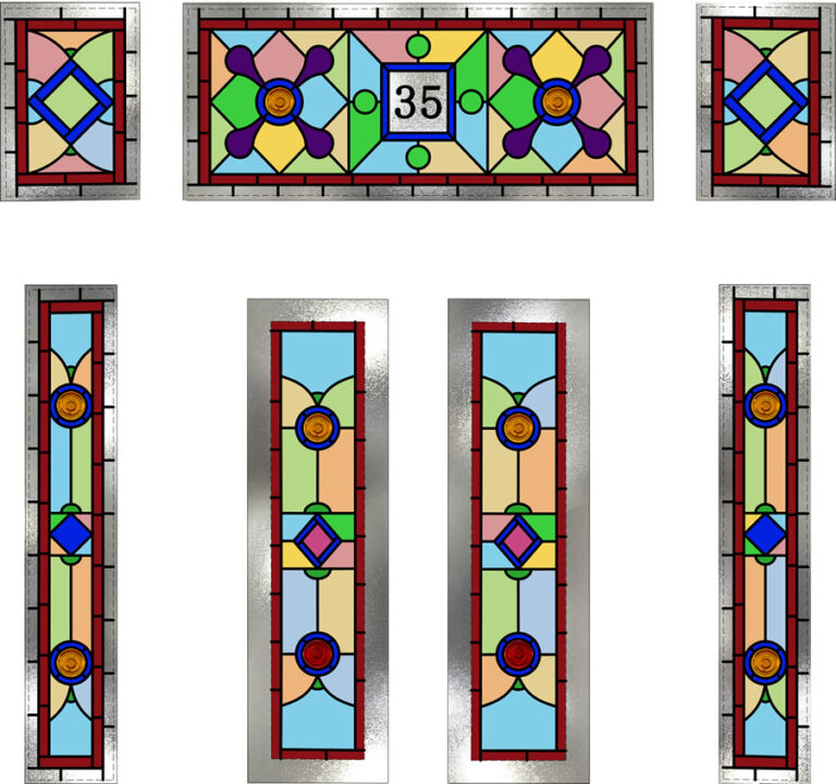 Victorian Overlay Stained Glass Vestibule - London