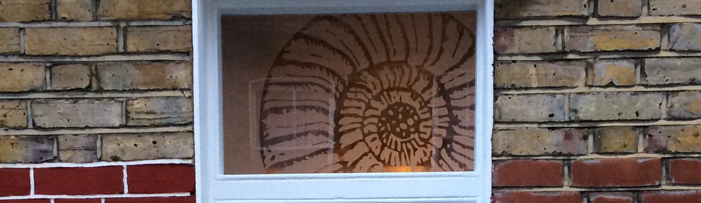 Etched Glass Ammonite Fanlight - London