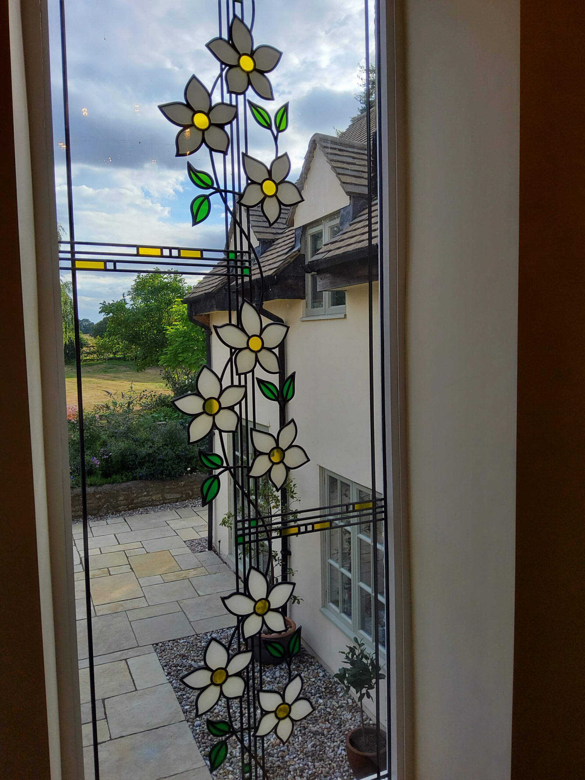 Leaded Glass Flowers Feature Window – Aston Cantlow