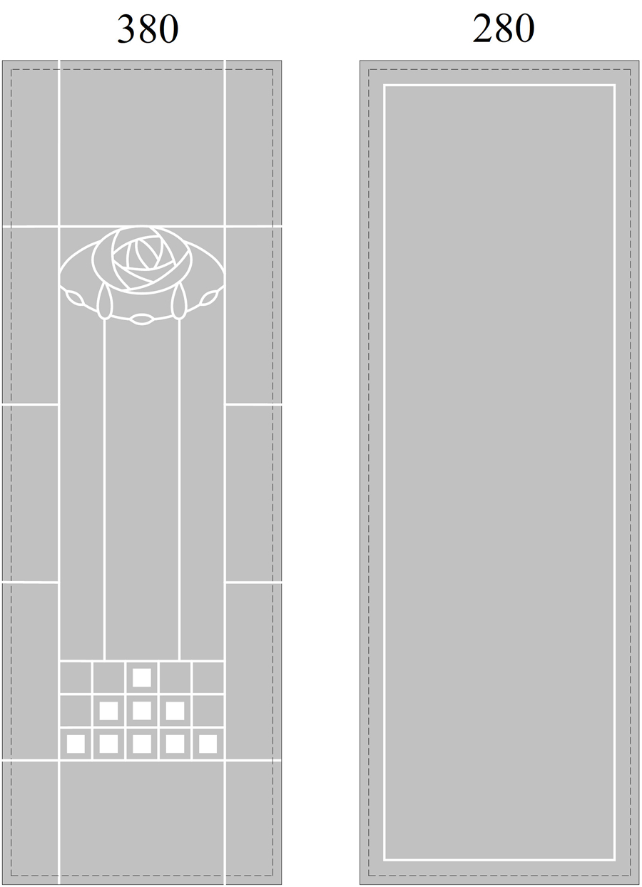 Pattern 10 Door Etched Bevelled Glass - London