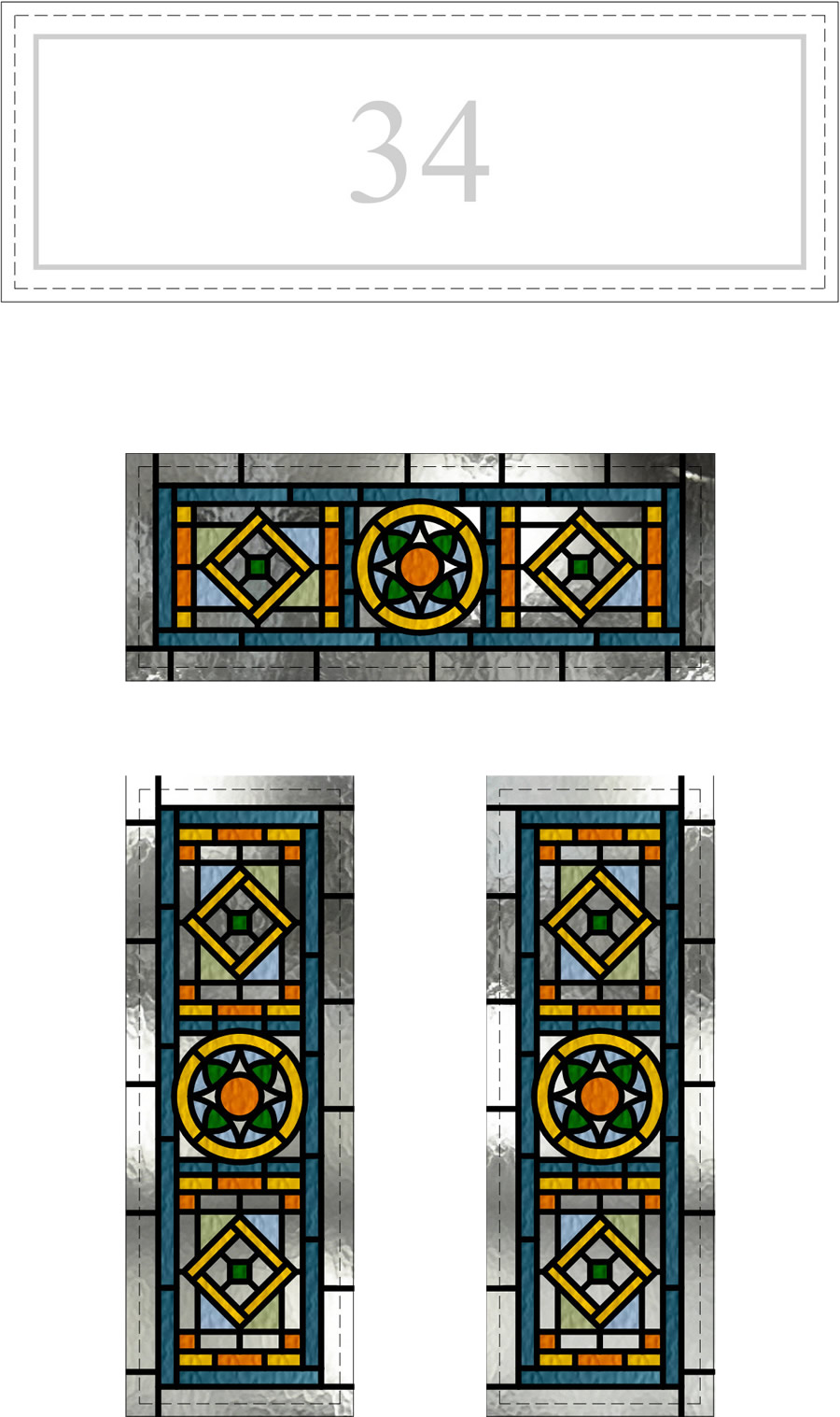 Victorian 3 Panel Leaded Glass Door – Richmond – Leadbitter Glass